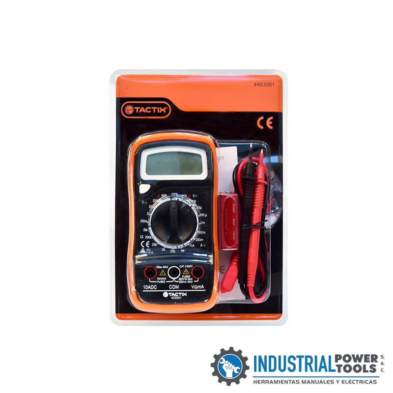 MULTIMETRO DIGITAL 830B #403001 TACTIX – Industrial Power Tools